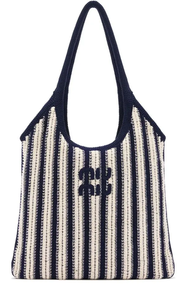 Miu Miu Ivy Braided Cotton Shoulder Bag