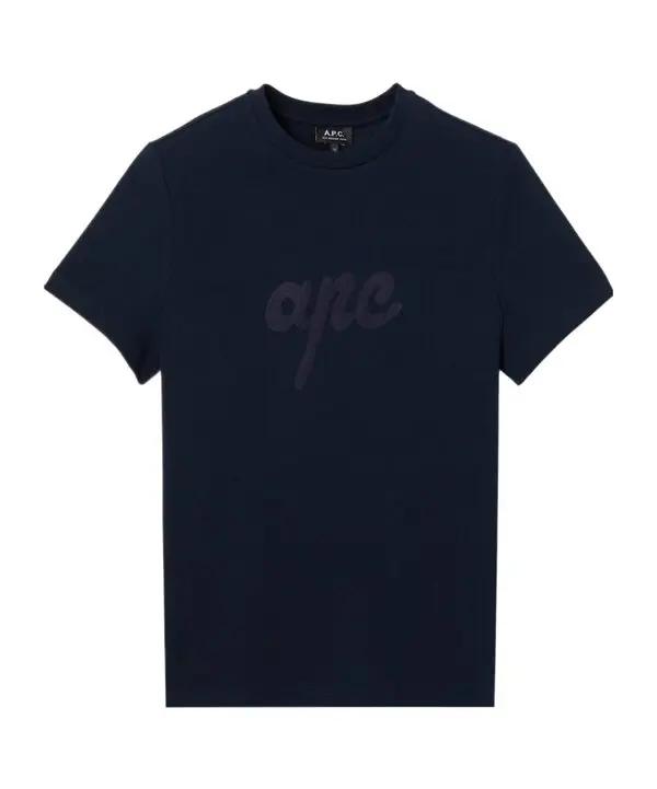 A.p.c. Lenny Logo Embroidered T-shirt - Dark Blue