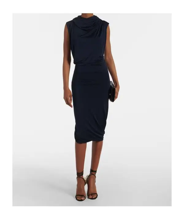 Magda Butrym Hooded Jersey Midi Dress