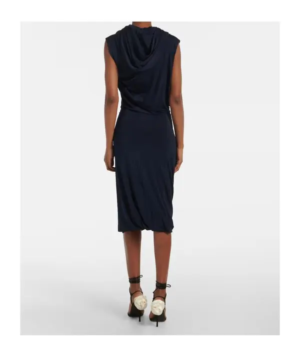 Magda Butrym Hooded Jersey Midi Dress