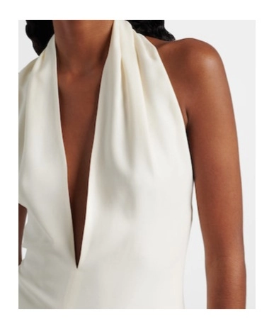 Proenza Schouler Tala Halterneck Georgette Maxi Dress - White