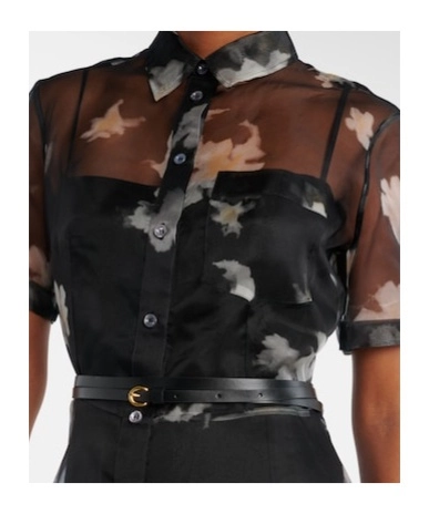 Altuzarra Kiera Floral Silk Midi Dress - Black