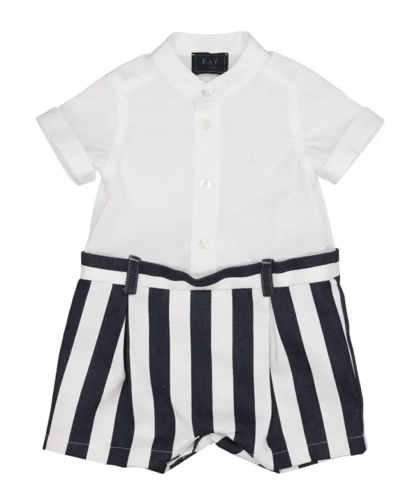 FAY Striped-panel Romper