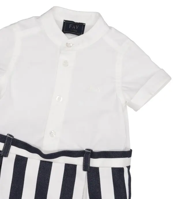 FAY Striped-panel Romper