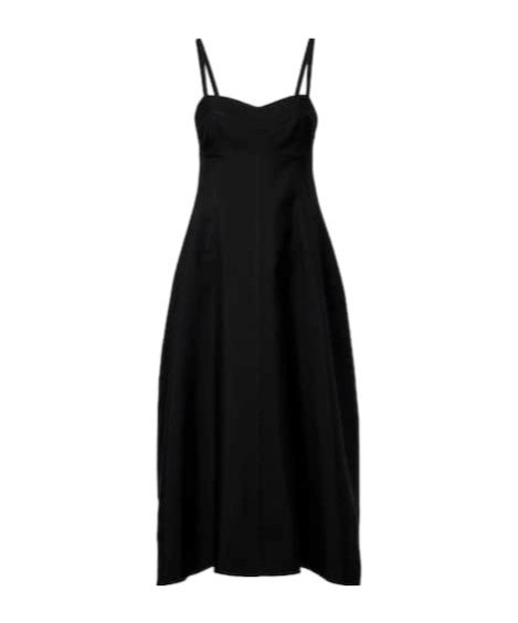 JIL SANDER Gabardine Midi Dress