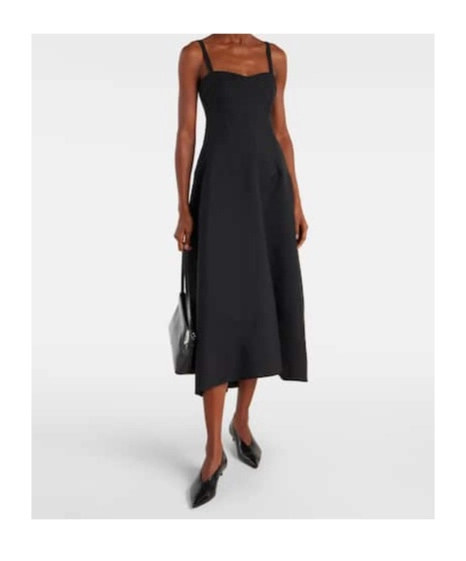 JIL SANDER Gabardine Midi Dress