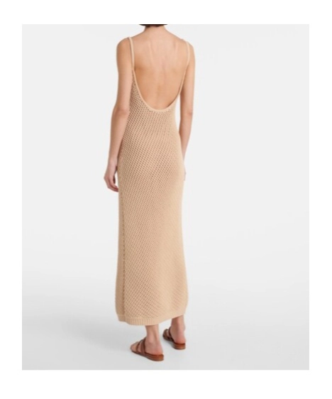 Elie Saab Floral Appliqué Crochet Maxi Dress
