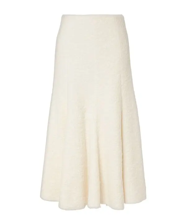 Gabriela Hearst Amy Cashmere And Wool-blend Midi Skirt - White