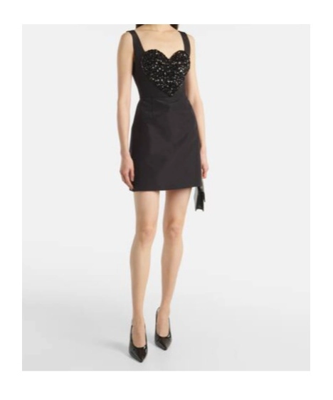Carolina Herrera Embellished Silk Minidress