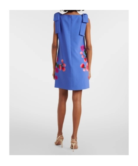 Carolina Herrera Floral Embroidered Crepe Mini Dress