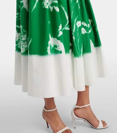 Erdem Floral Cotton Poplin Midi Dress