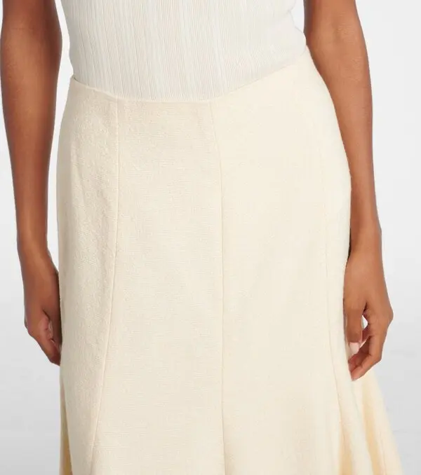 Gabriela Hearst Selma Flared Silk Midi Skirt