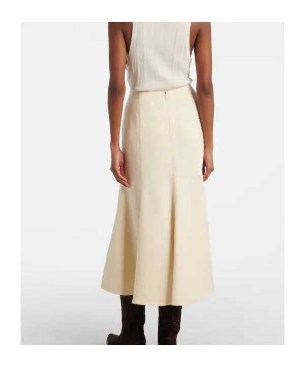 Gabriela Hearst Selma Flared Silk Midi Skirt