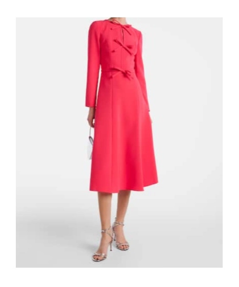 Carolina Herrera Bow-detail Crêpe Midi Dress