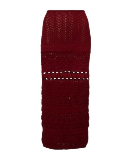 Elie Saab Cut-out Knitted Midi Skirt