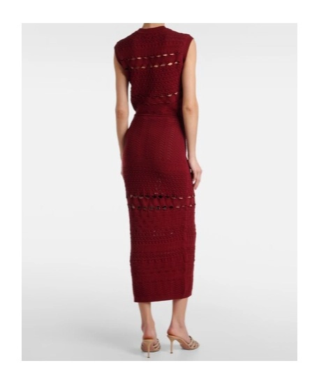 Elie Saab Cut-out Knitted Midi Skirt