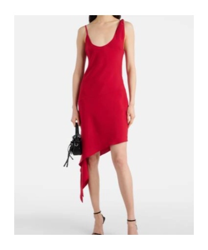 COURREGES Scarf-detailed Asymmetric Mini Dress