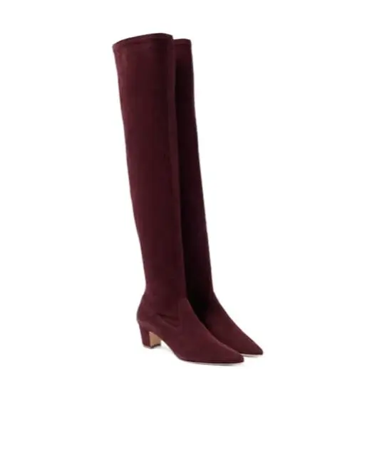 Manolo Blahnik Lupasca Suede Over-the-knee Boots - Brown