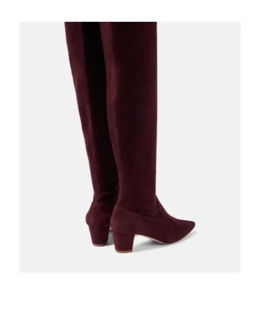 Manolo Blahnik Lupasca Suede Over-the-knee Boots - Brown