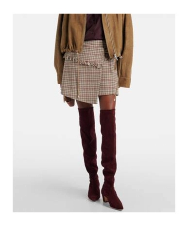Manolo Blahnik Lupasca Suede Over-the-knee Boots - Brown