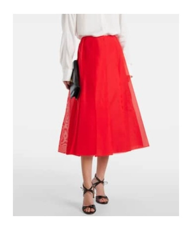 Altuzarra Silk Organza Midi Skirt