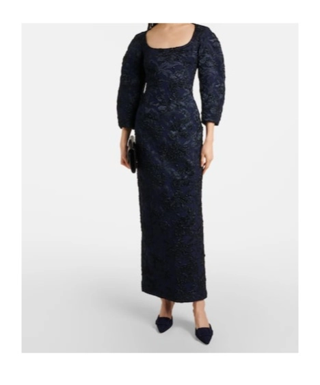 Oscar De La Renta Metallic-effect Jacquard Gown