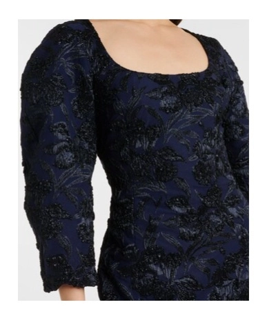 Oscar De La Renta Metallic-effect Jacquard Gown