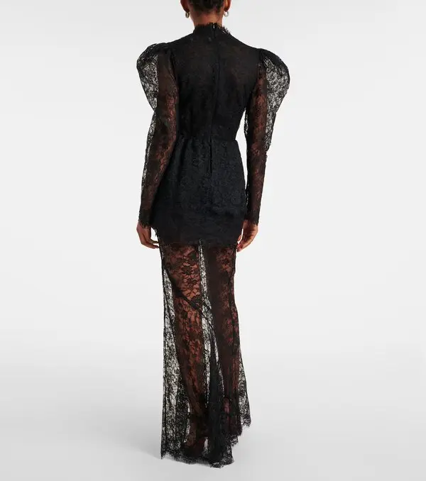 Alessandra Rich Lace Maxi Gown