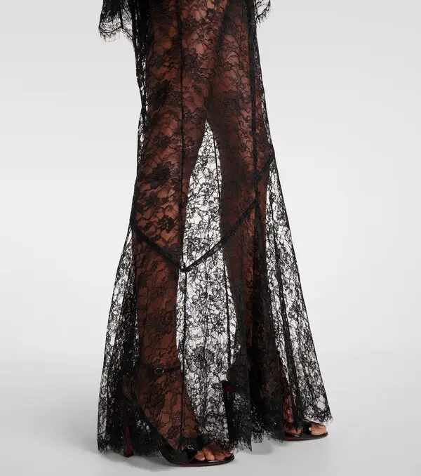 Alessandra Rich Lace Maxi Gown