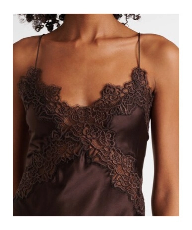 Rebecca Vallance Allegra Silk Maxi Dress With Lace Detailing - Black