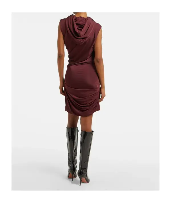 Magda Butrym Hooded Draped Mini Dress