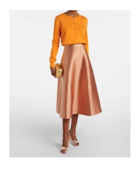 Carolina Herrera Satin Midi Skirt