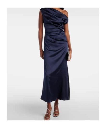 Staud Elyse Pleated Silk-blend Maxi Dress