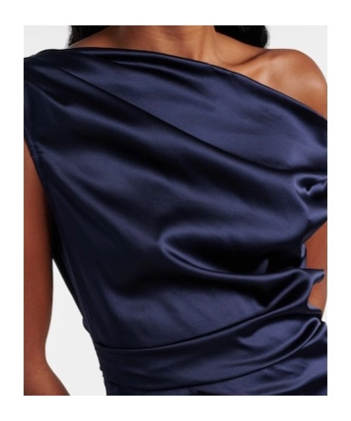 Staud Elyse Pleated Silk-blend Maxi Dress
