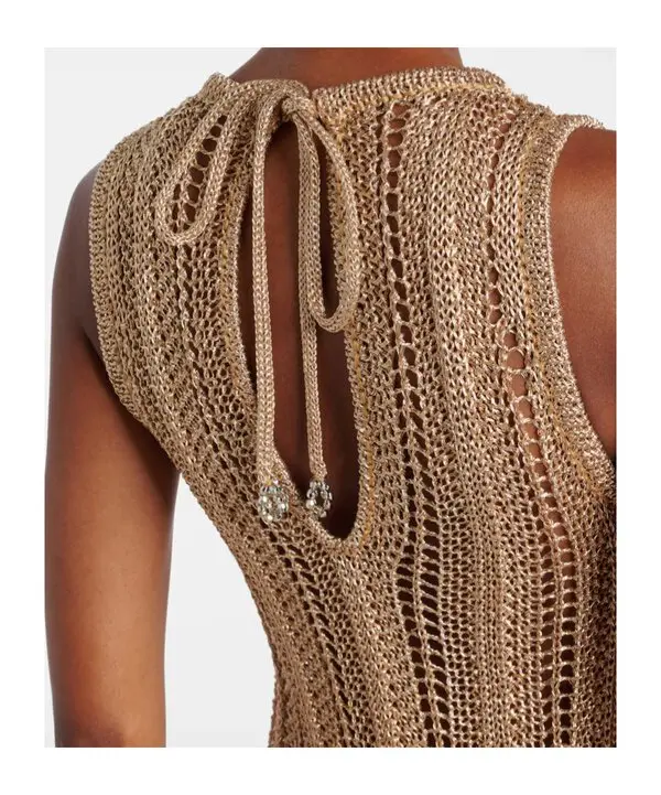 Rabanne Crochet Embellished Midi Dress