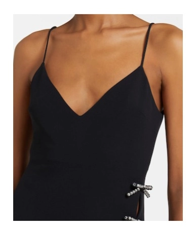 Elie Saab Embellished Bow Detail Cady Gown