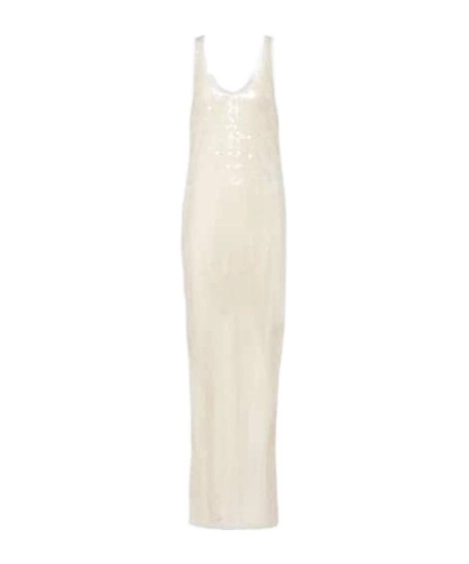 Stella McCartney Sheer Sequined Maxi Dress - White
