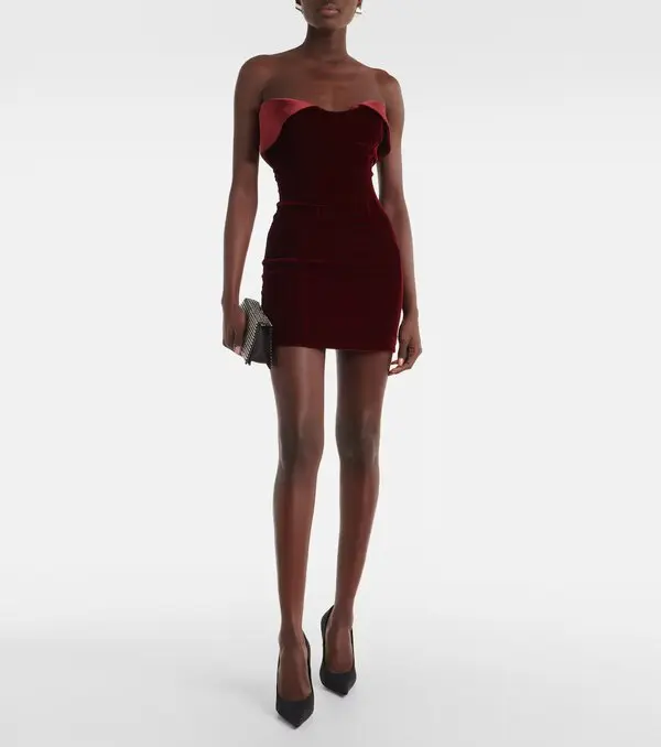 MUGLER Sweetheart Neckline Sleeveless Mini Dress