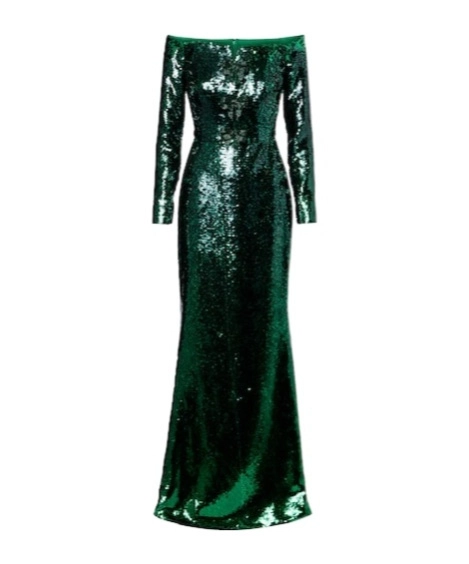Elie Saab Sequined Off-shoulder Gown