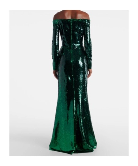 Elie Saab Sequined Off-shoulder Gown