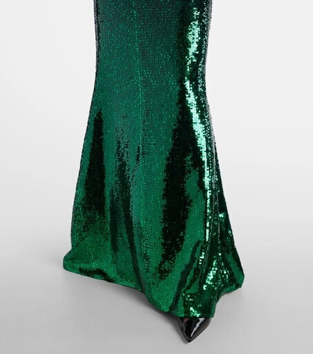 Elie Saab Sequined Off-shoulder Gown