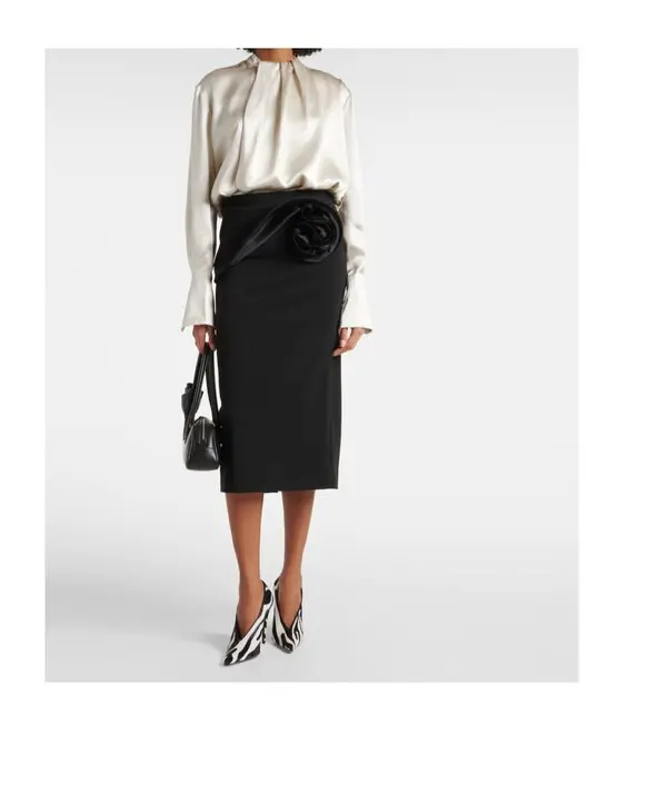 Magda Butrym Floral-applique Midi Skirt