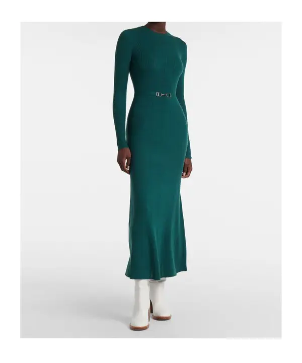 Gabriela Hearst Imagene Wool Midi Dress
