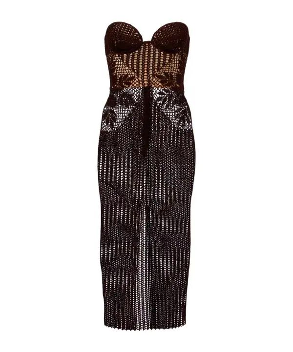 Magda Butrym Crochet Cotton Bustier Dress