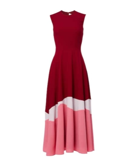 ROKSANDA Gradient Crepe Cocktail Dress - Red