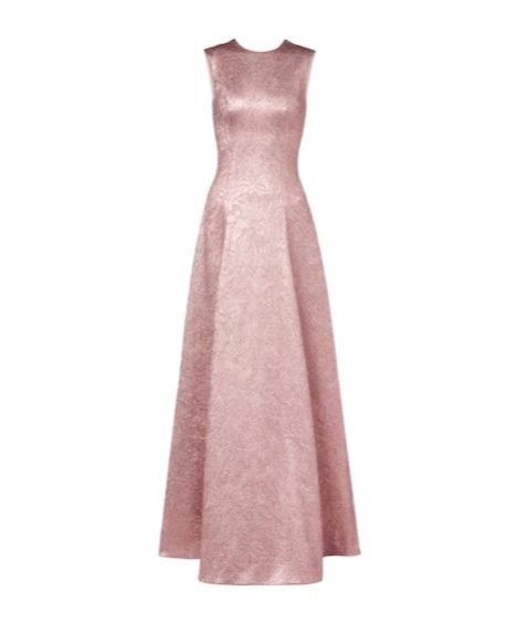 EMILIA WICKSTEAD Nodin Open-back Cloque Gown - Pink