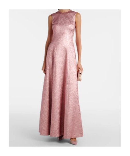 EMILIA WICKSTEAD Nodin Open-back Cloque Gown