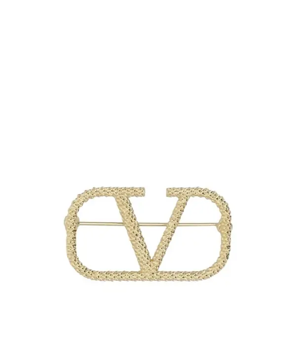 Valentino Garavani Vlogo Signature Brooch - Yellow