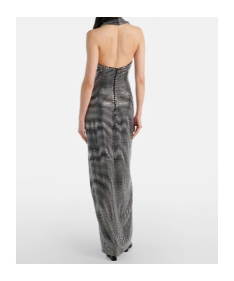 AREA Embellished Halterneck Gown