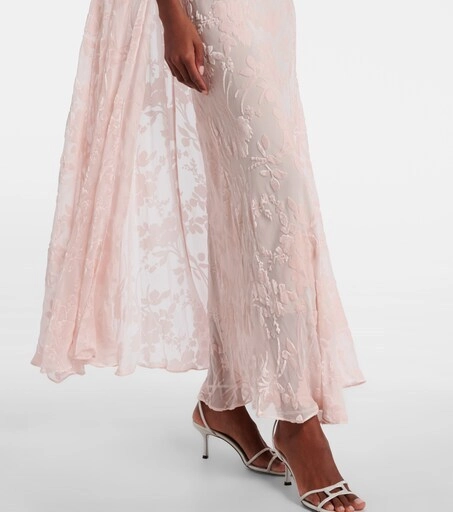 RODARTE Caped Velvet Devoré Gown
